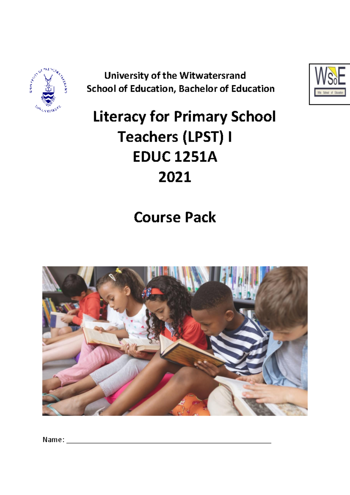 Reading pack for EDUC 1251A: Literacy for primary school teachers - Studocu