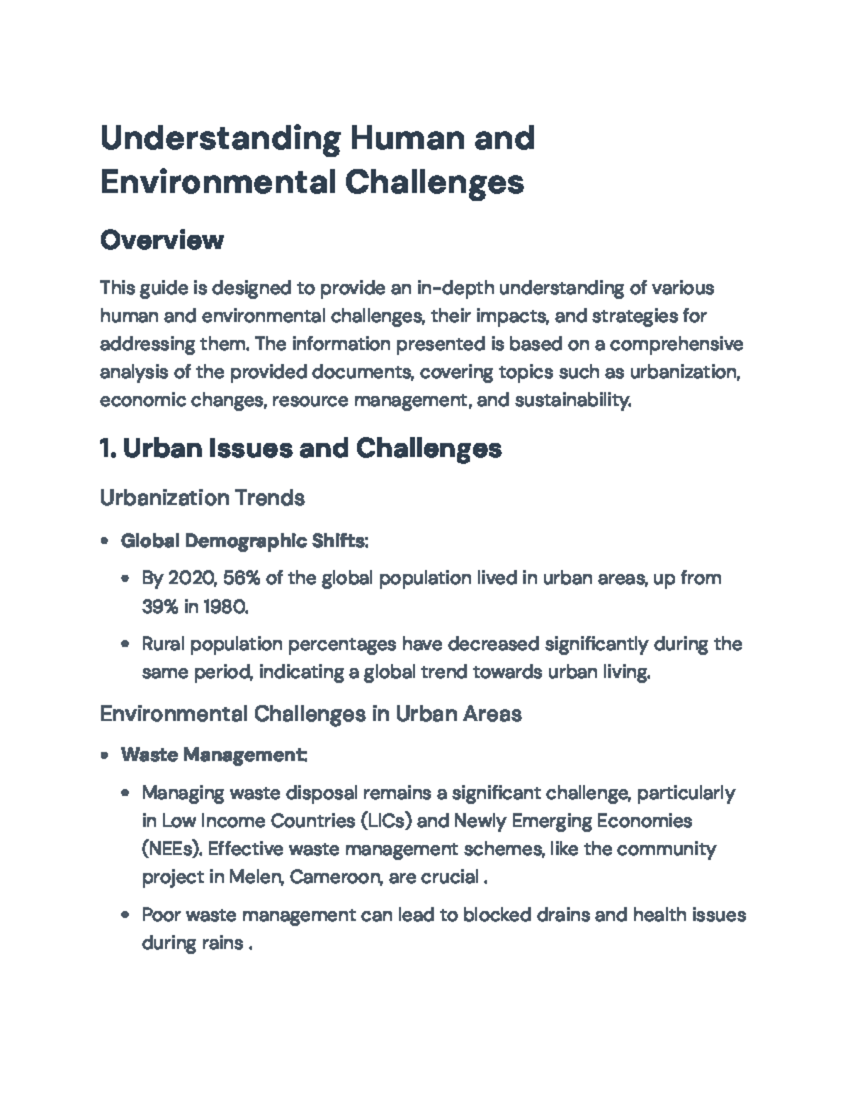 Understanding Human and Environmental Challenges: A Comprehensive Guide ...