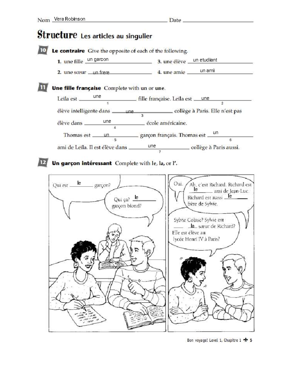 Vera Robinson - Ex 10-13, 15 & 17 - 02 BV 1 WB - Studocu