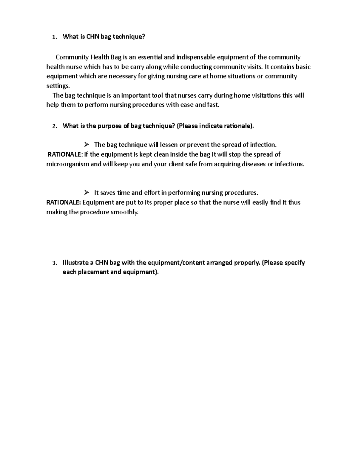 CHN Bag Technique: Importance and Equipment in Community Health Nursing ...