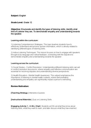 Lesson PLAN IN Grade 11 Cookery TVL - LESSON PLAN IN GRADE 11 COOKERY ...