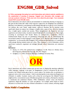 ENG101 solved MCQs mega file and quiz file - Solved MCQs Mega File From all past papers Solved ...