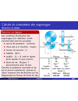 TP Fatigue - MEC 529 Éléments de machines TP2 Calculs en fatigue 1 TP : Calculs en fatigue ...