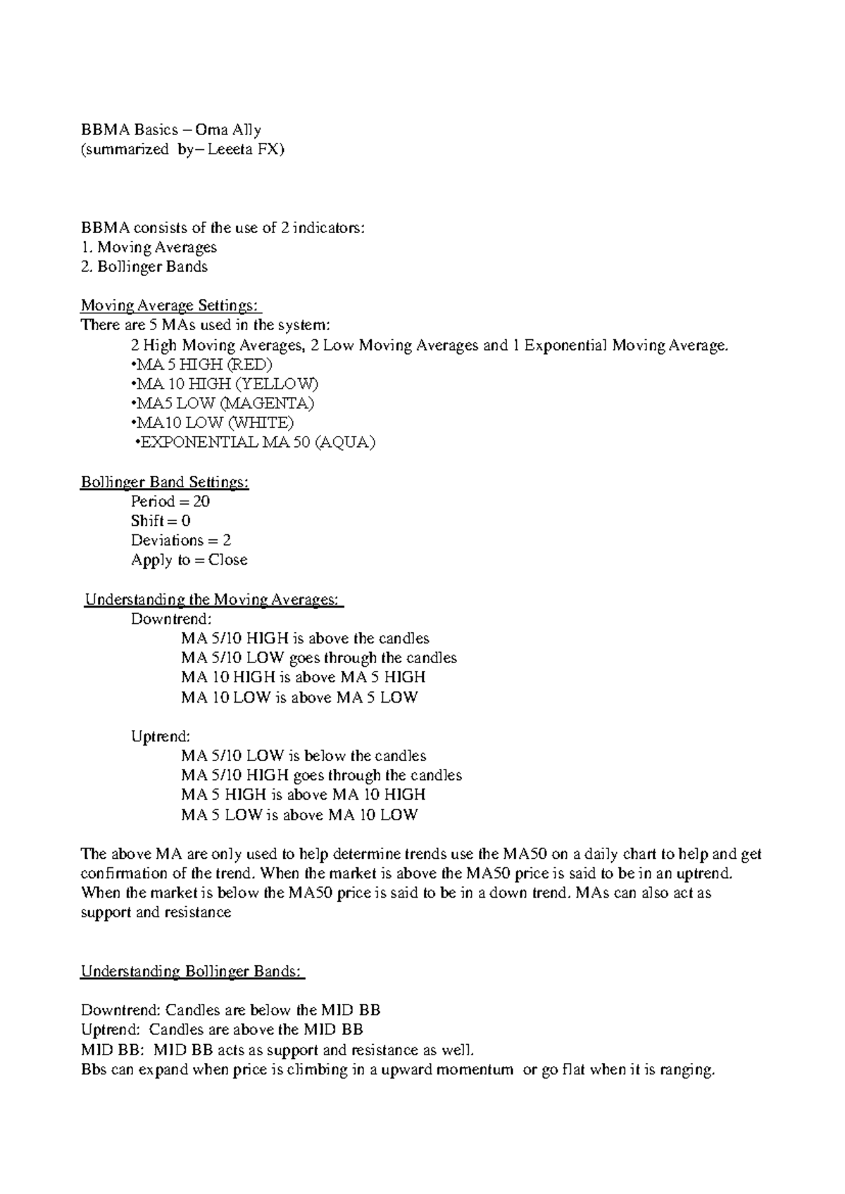 BBMA Basics: A Comprehensive Study Guide by Oma Ally (BBMA) - Studocu