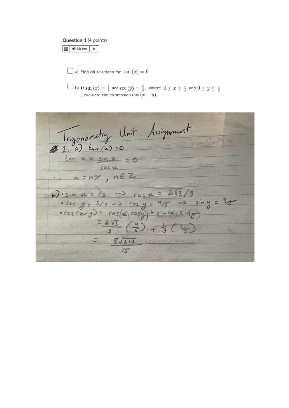 Final exam advanced functions - Grade 12 Advanced Functions: MHF4U FINAL EXAM INSTRUCTOR: Mr ...