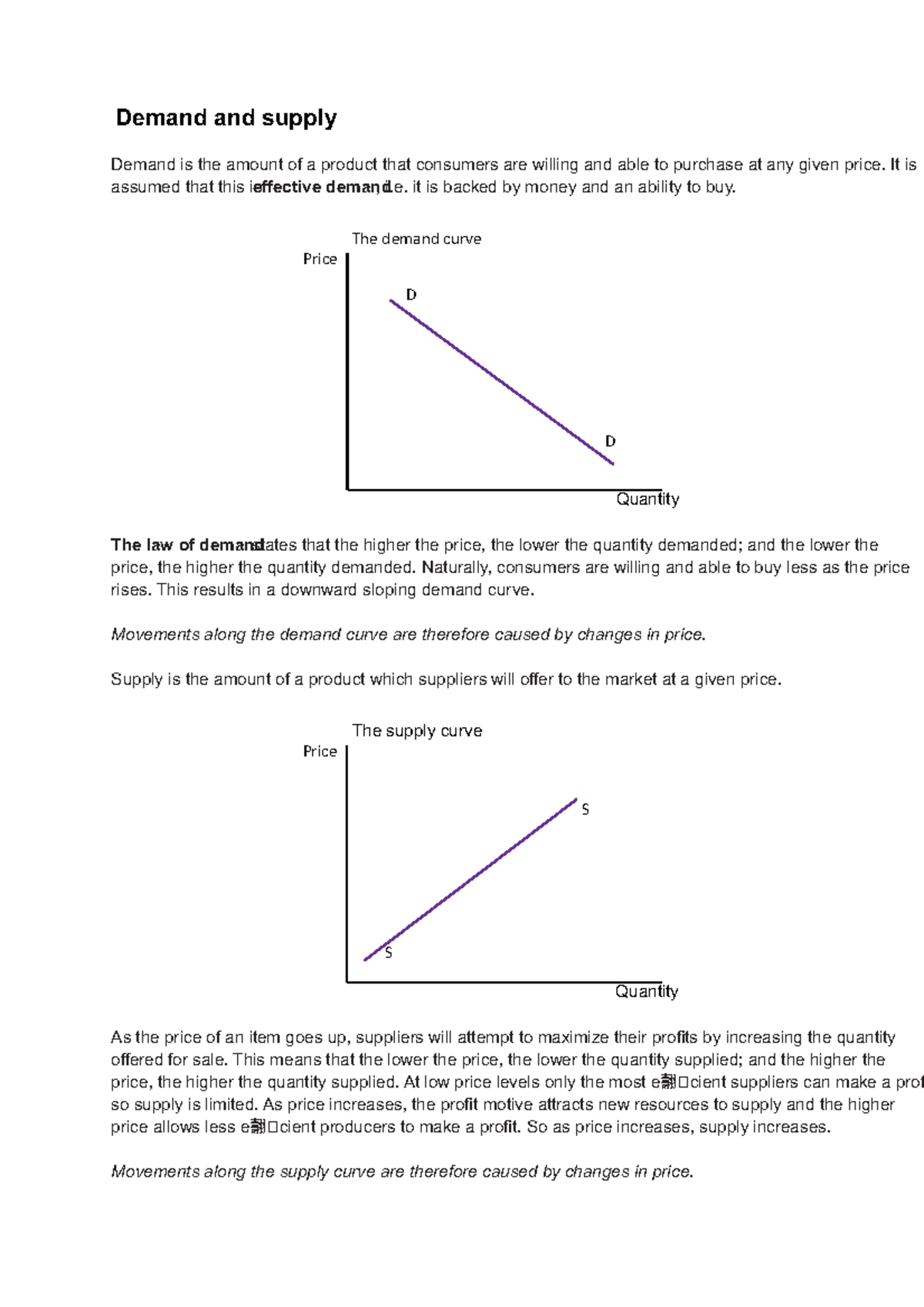 Demand and Supply: Understanding Market Dynamics and Equilibrium - Studocu