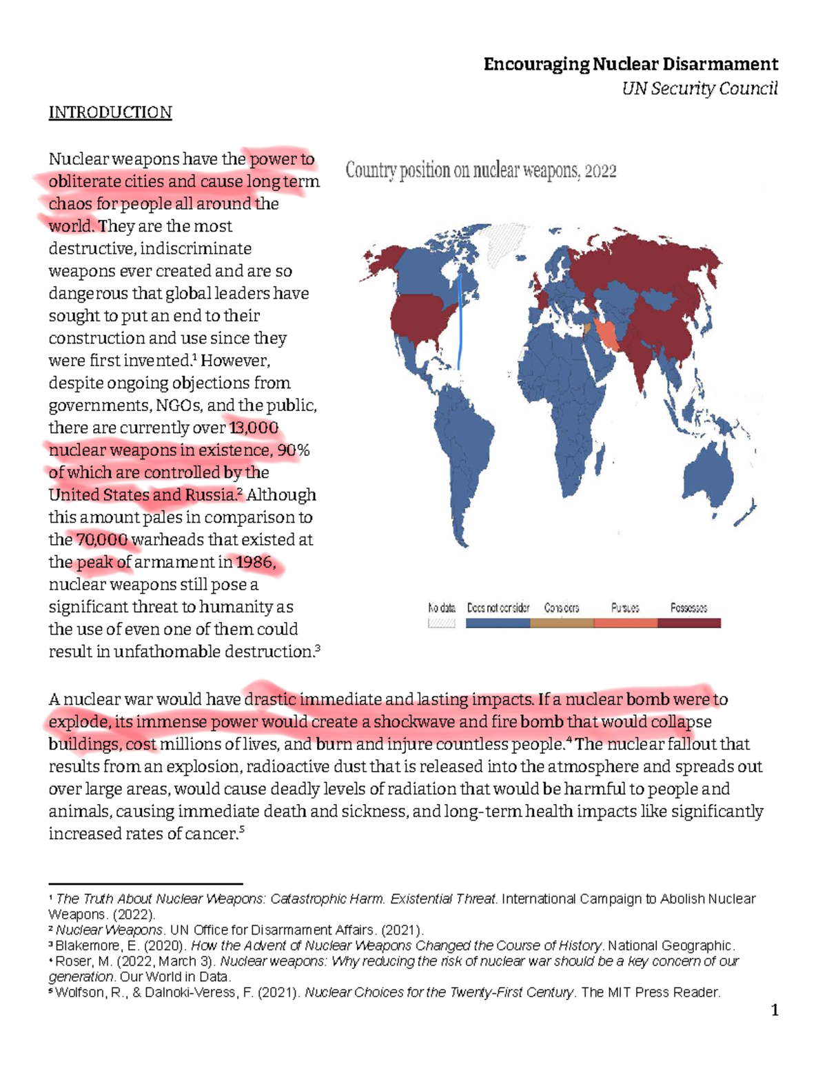 Background Guide Nuclear Disarmament - Encouraging Nuclear Disarmament ...