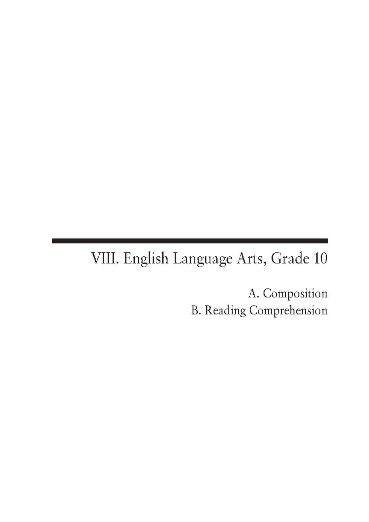 Grade 10 ELA Reading Comprehension Practice Test - Studocu