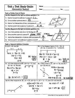 Unit 5 - Relationships in Triangles (Math Course) - Name: Unit 5 Test ...