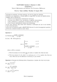 MAST10006 - Melbourne - Calculus 2 - Studocu