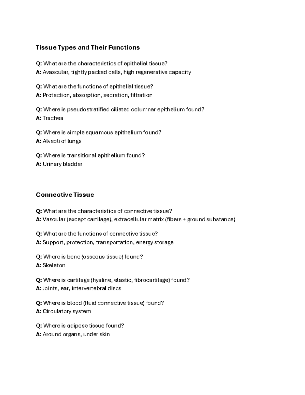 Anatomy Overview: Tissue Types, Bone Structure & Functions - Tissue ...