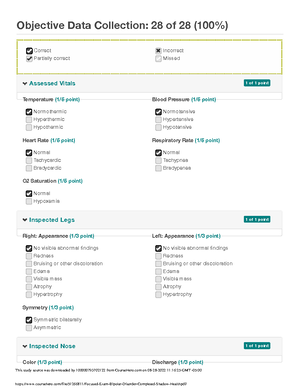 Focused Exam- Pain- Subjective Data- Patient Edward Carter - Subjective ...
