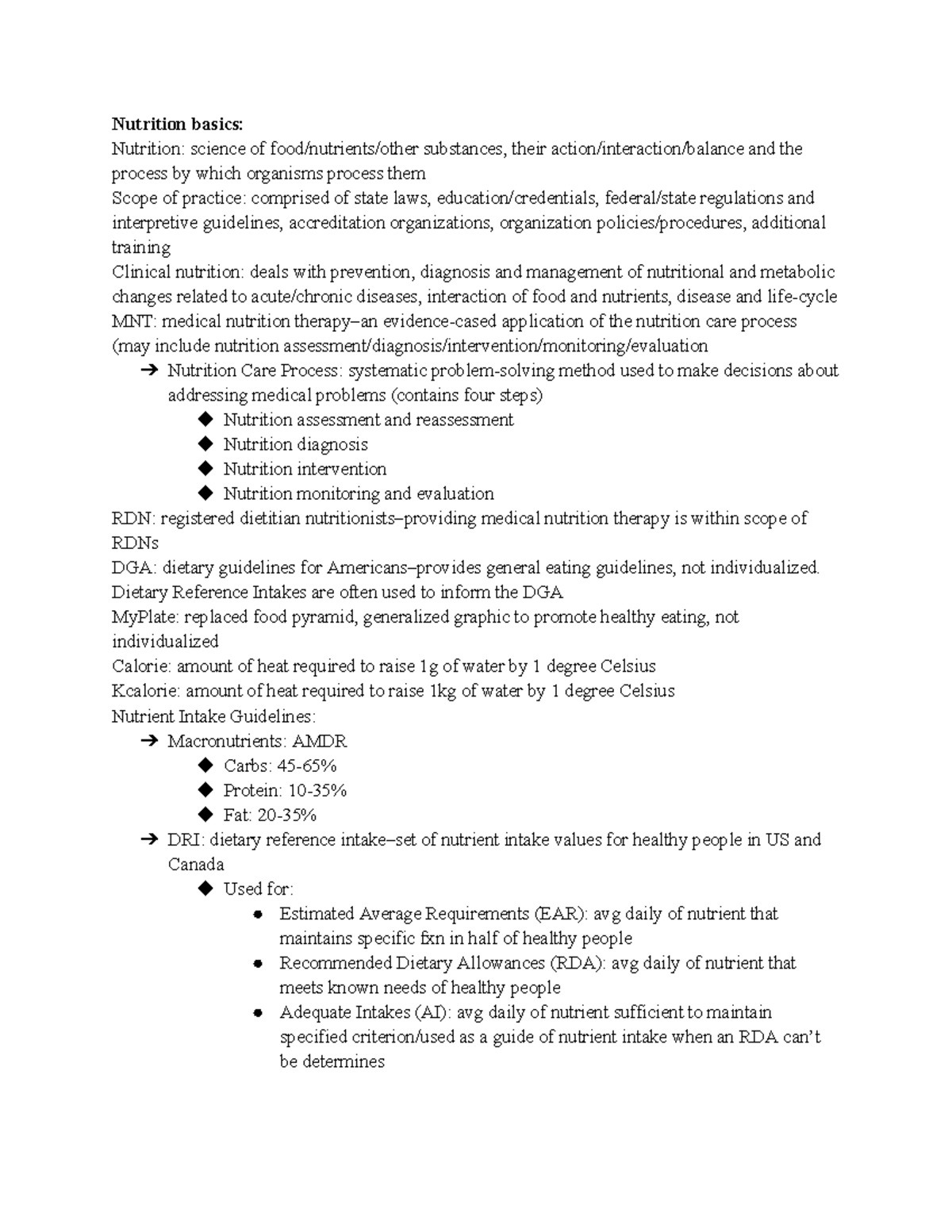 Applied Nutrition: Key Concepts for Clinical Practice (NUTR 101) - Studocu