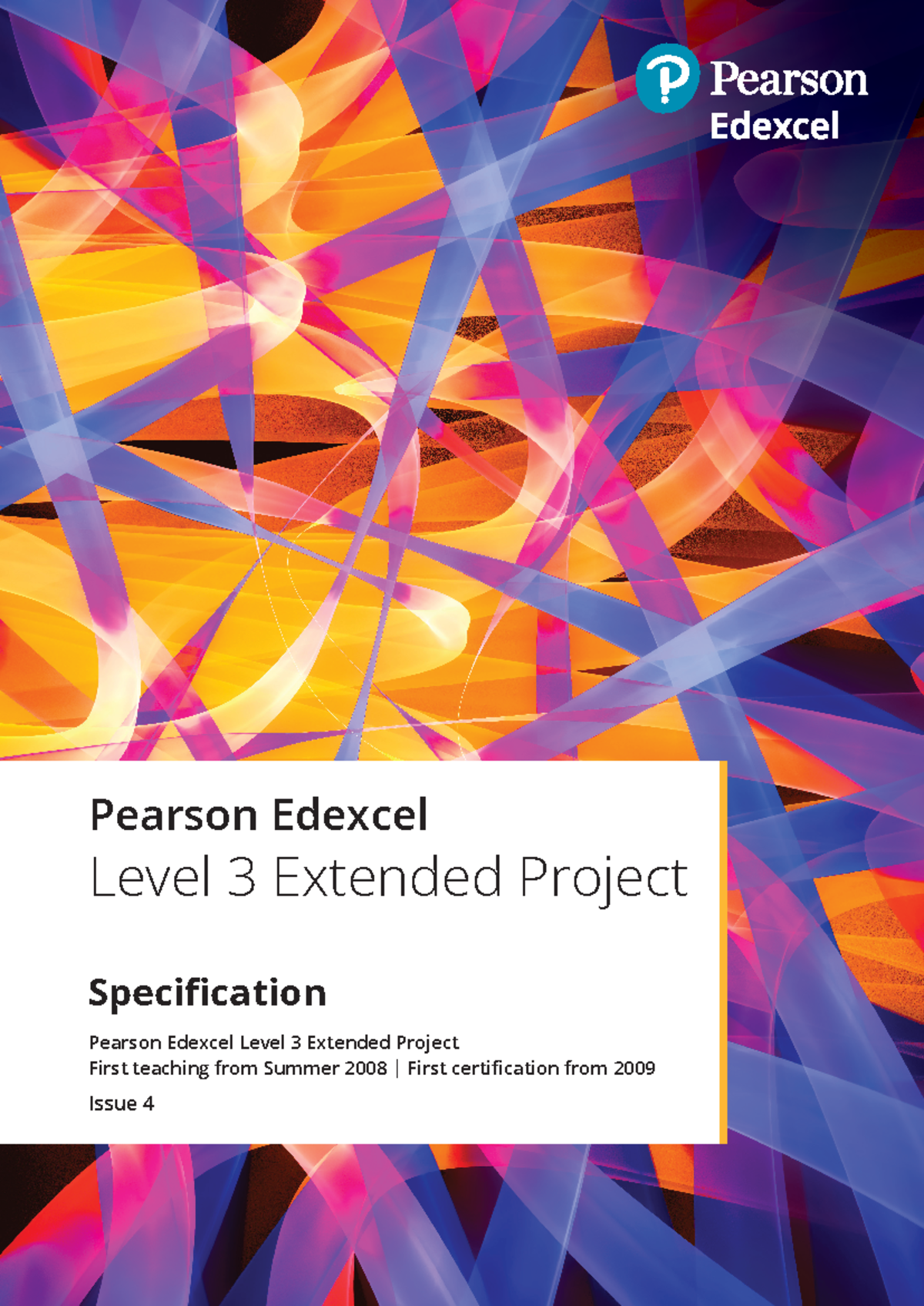 Pearson Edexcel Level 3 Extended Project Specification Guide - Studocu