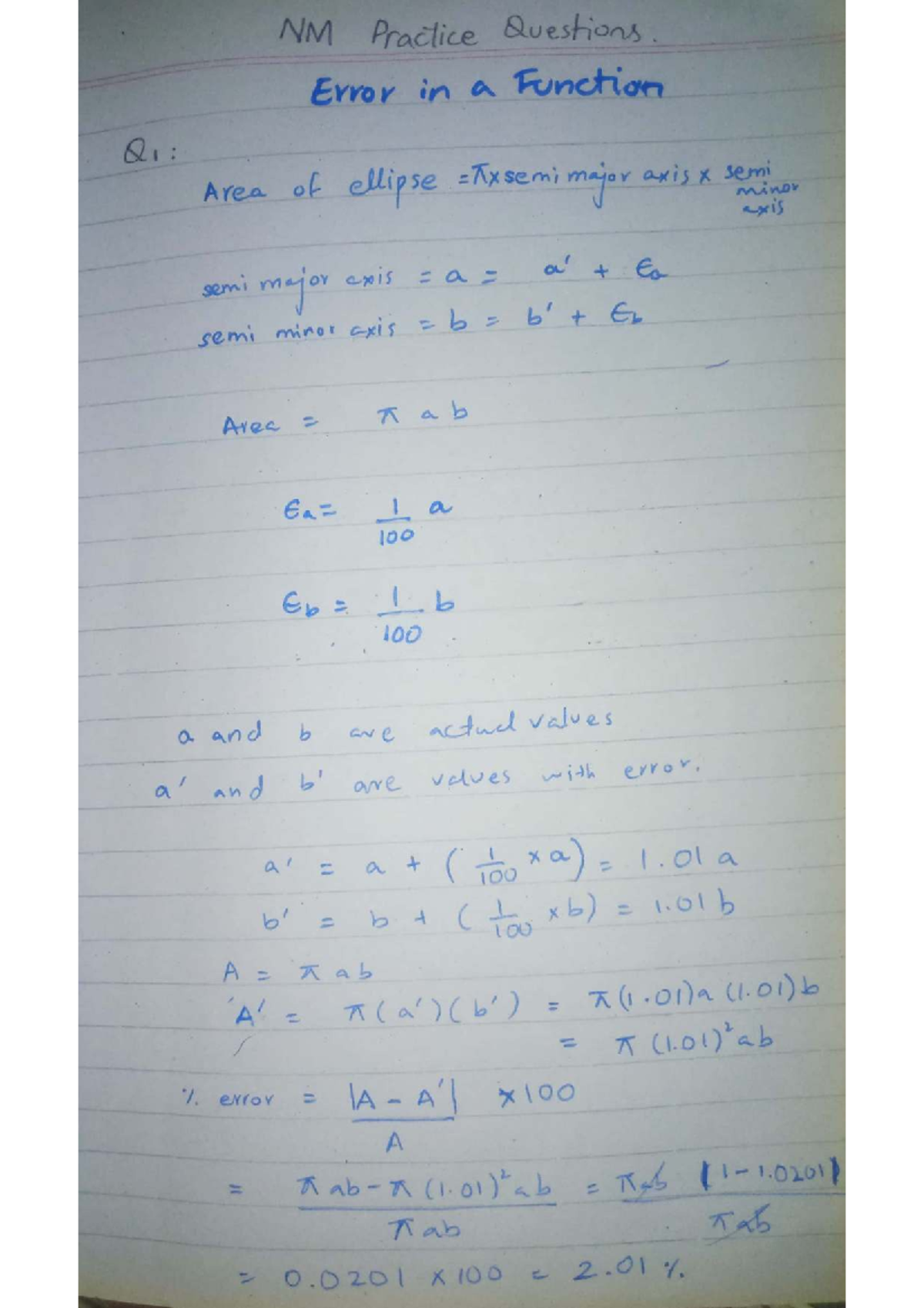 NM Practice Questions - Error Analysis and Non-Linear Equations - Studocu