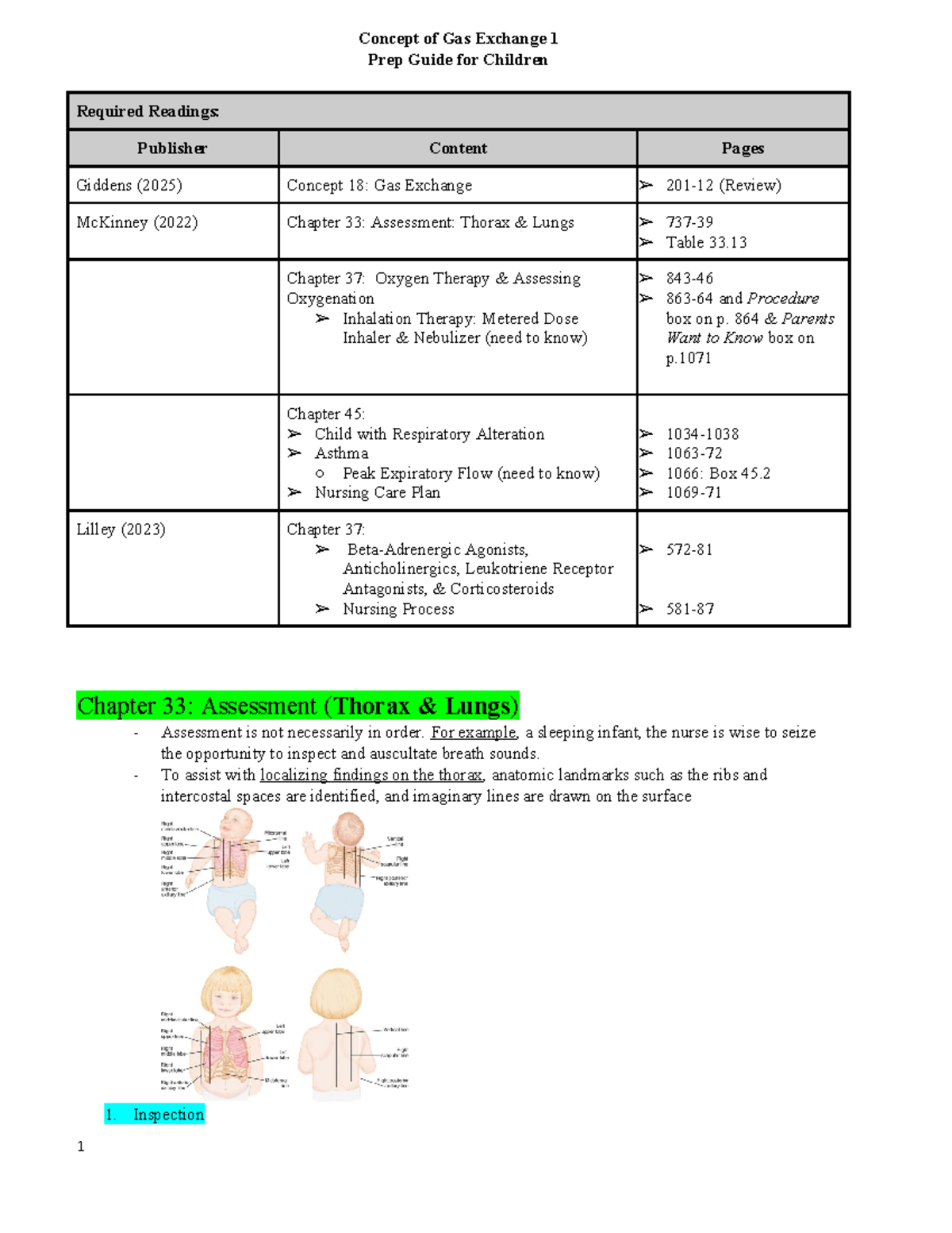 Pediatric Asthma Management: Action Plans & Guidelines (NUR 202) - Studocu
