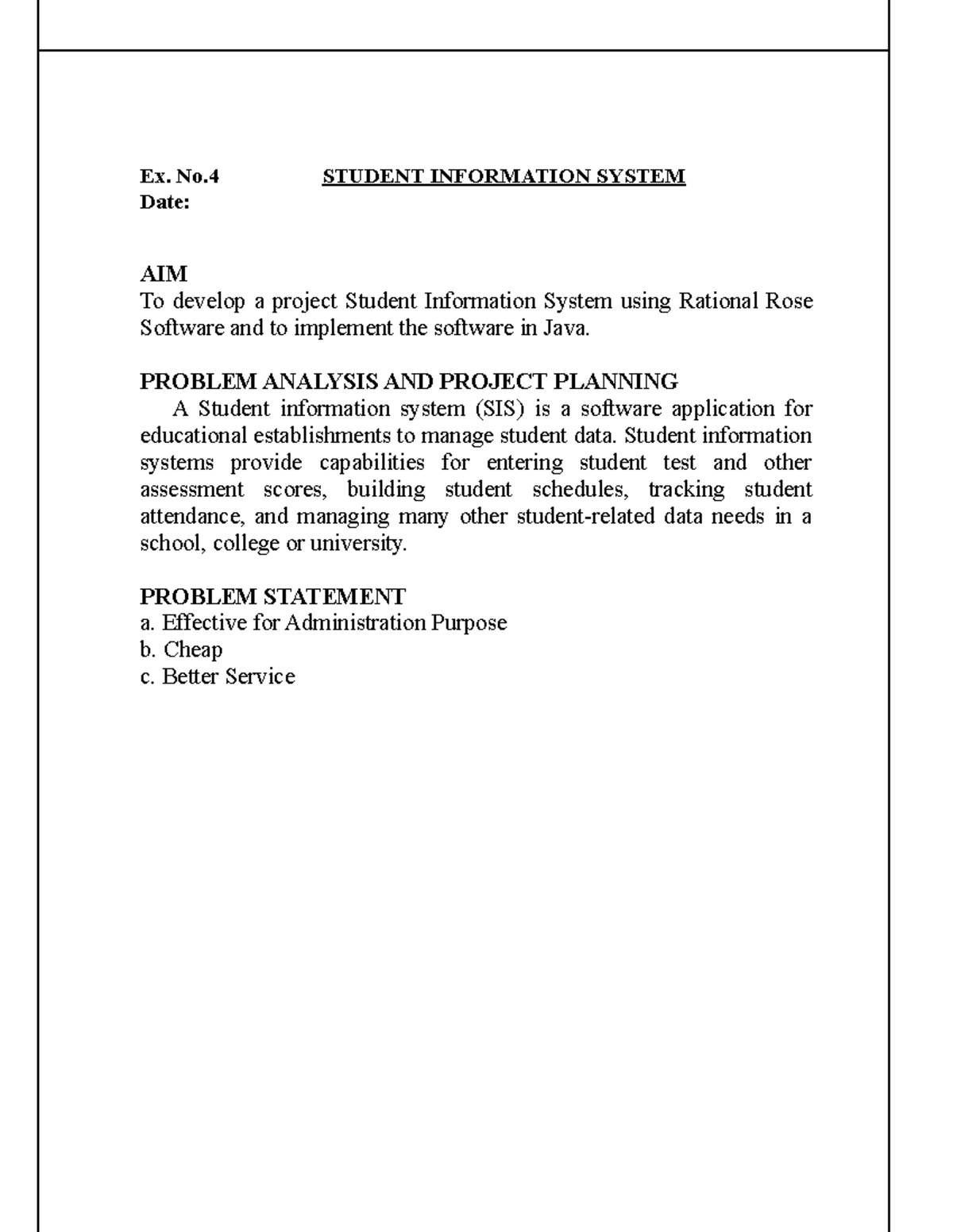 UML Diagrams for Student Information System - Project Development - Studocu