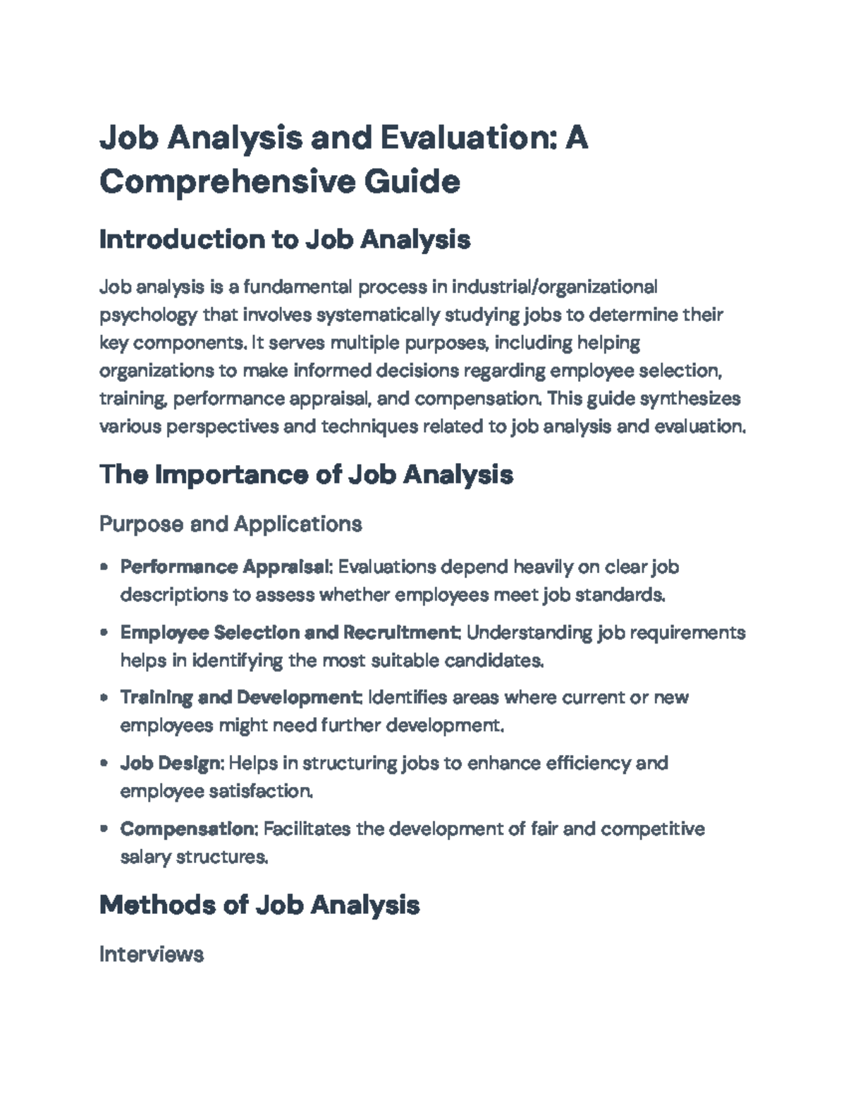 Comprehensive Guide to Job Analysis and Evaluation in HR Practices ...