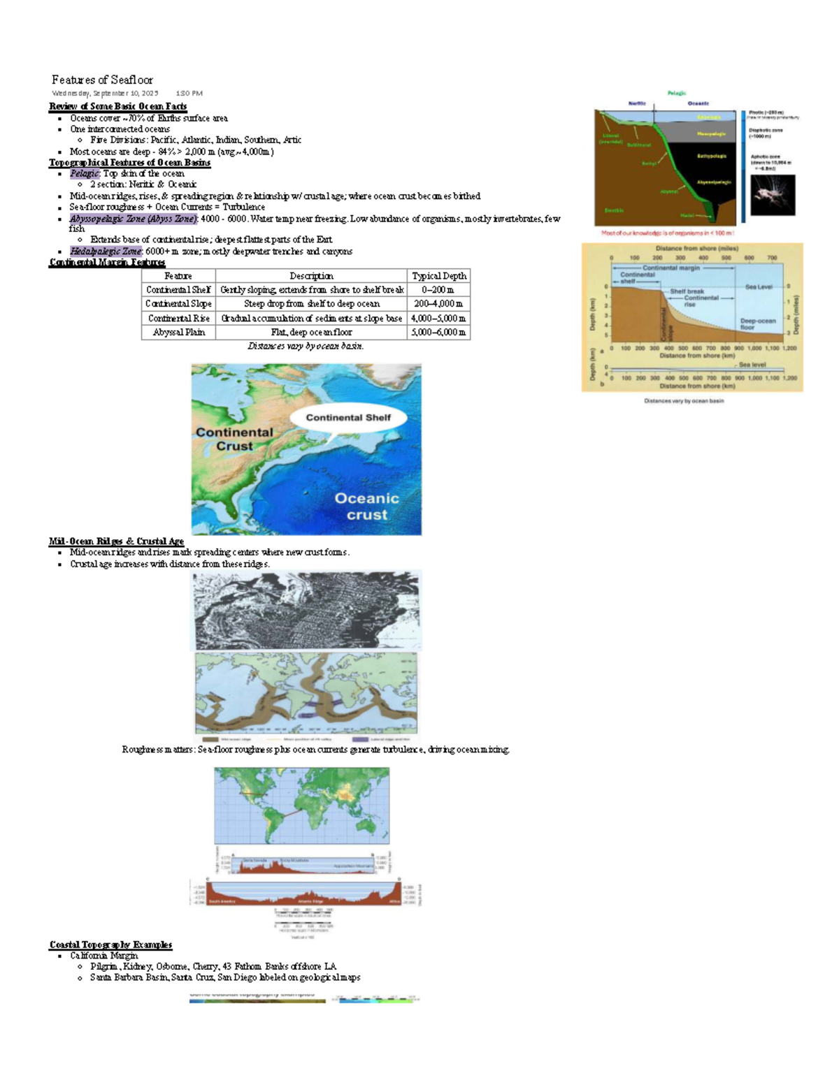 Plate Tectonics and Oceanography: Key Concepts and Features (OCE 101) - Studocu