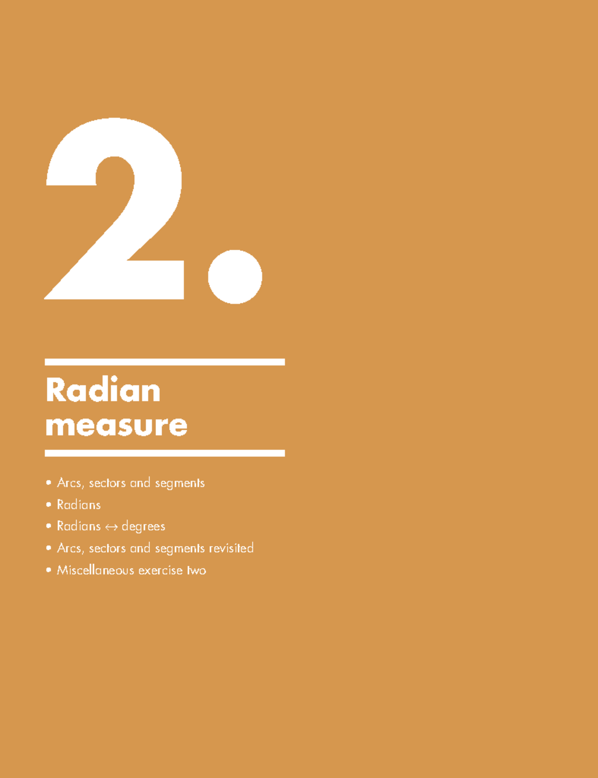 2. Radian Measure: Arcs, Sectors, and Segments in Mathematics Methods ...