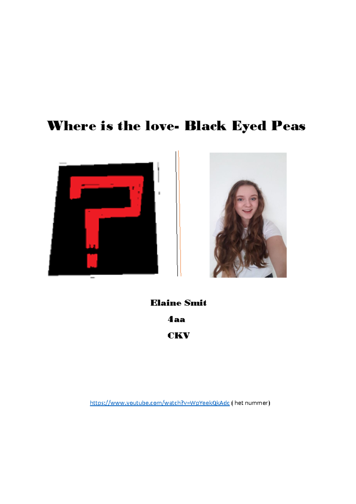Where is the love- Black Eyed Peas-PDF - Klassieke Culturele Vorming ...