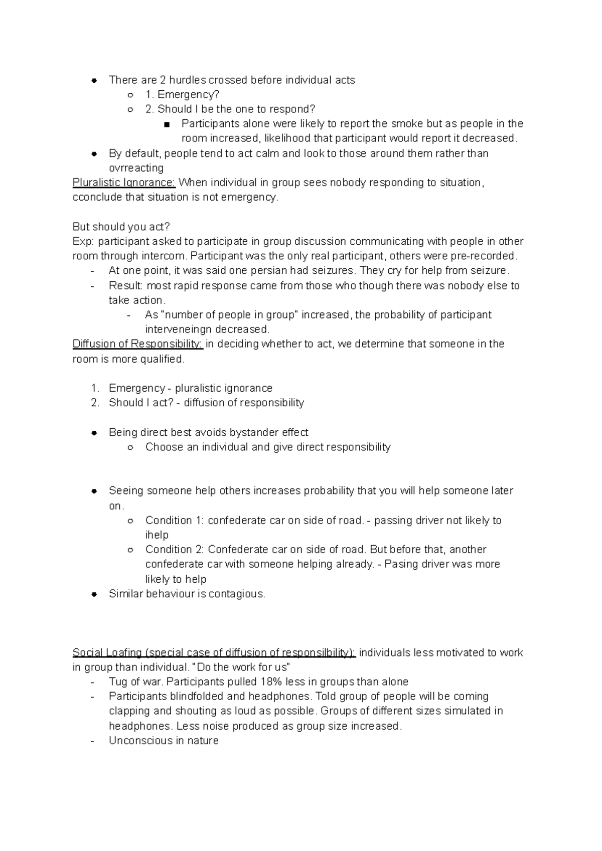 Influence of Others: Online Module Notes - Psych 1X03 - Part 3 - Studocu