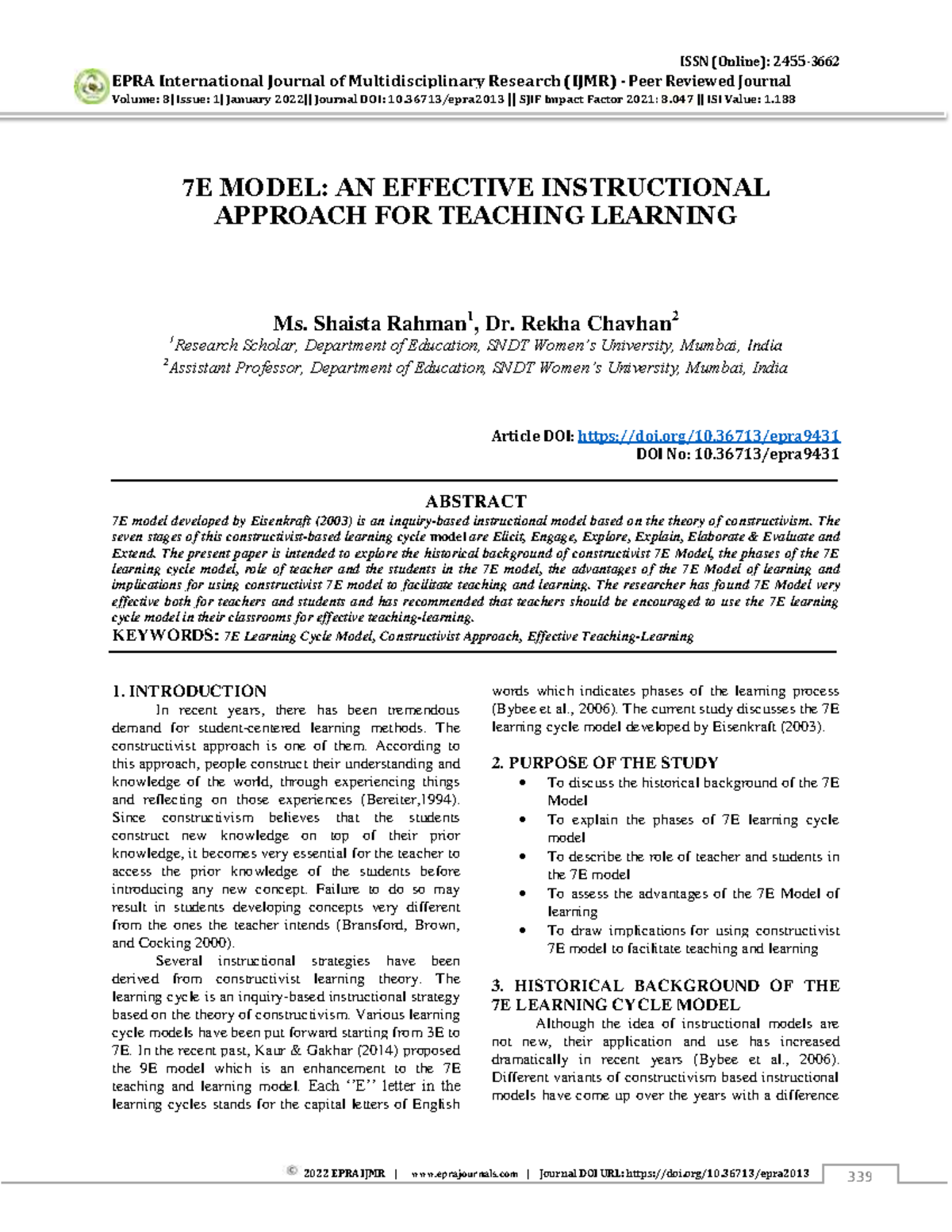 7E Model: An Effective Instructional Approach for Teaching & Learning ...