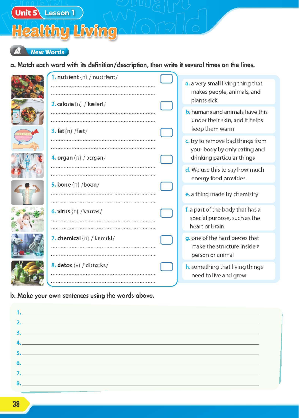 Unit 5 Lesson 1 & 2 Healthy Living Vocabulary and Activities - Studocu