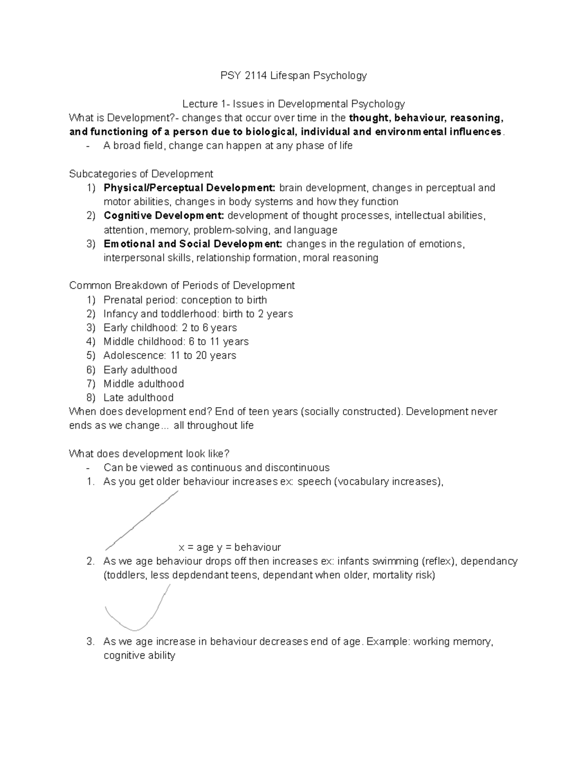 PSY 2114 Lifespan Psychology Lecture: Key Issues in Developmental ...