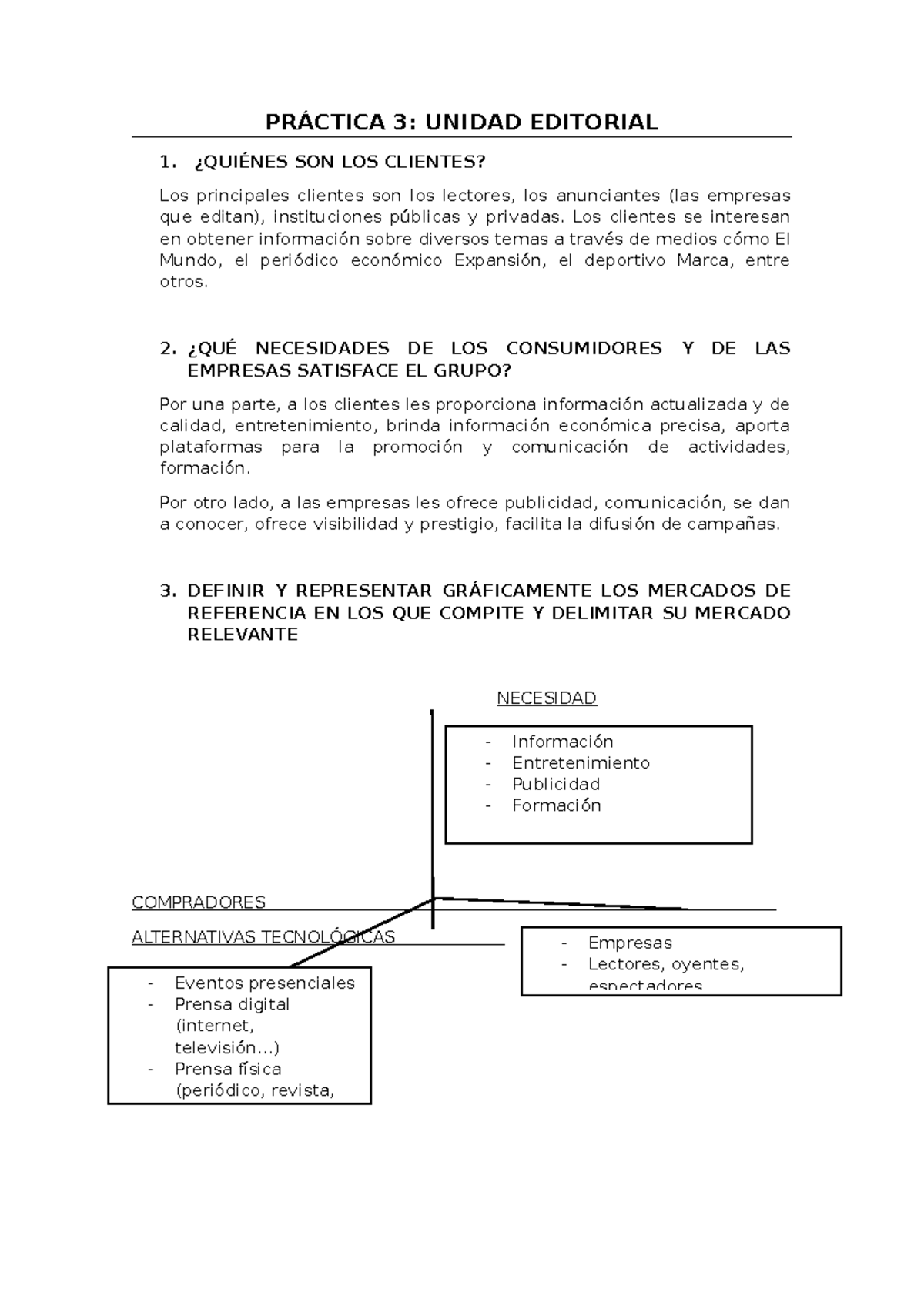 Práctica 3 - Análisis de Clientes en Medios de Comunicación - Studocu