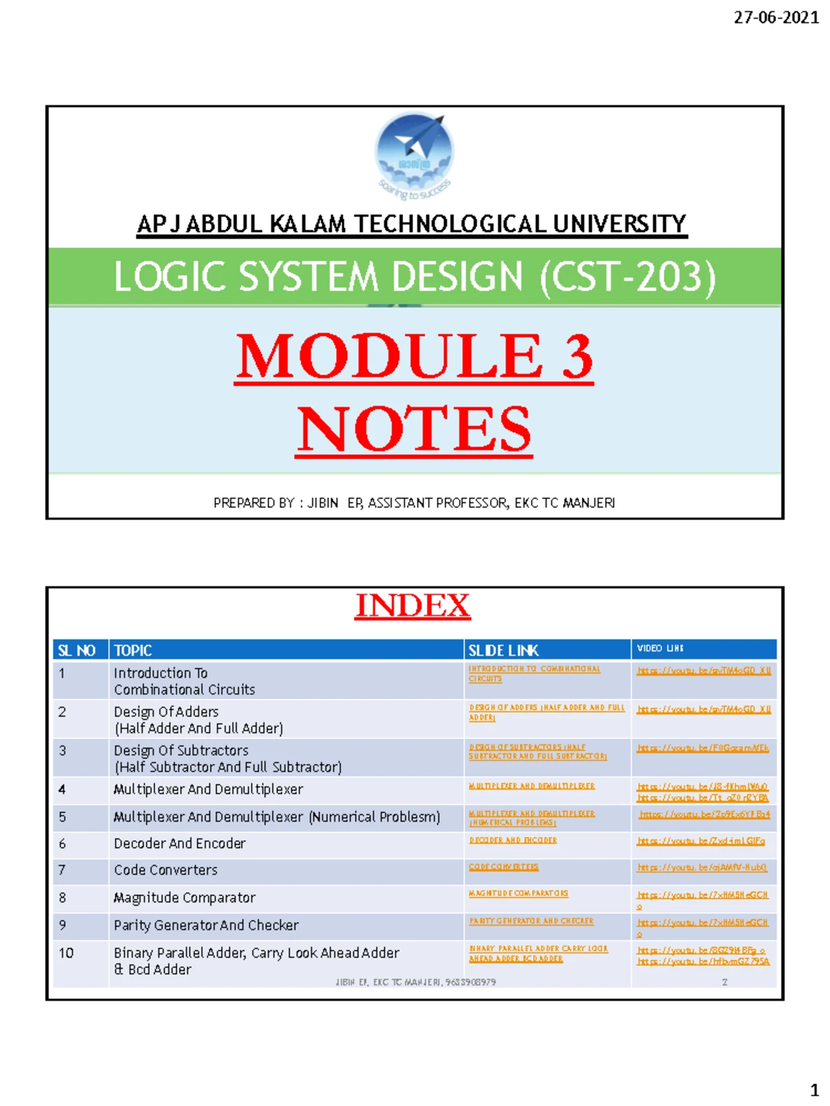 logic system design module 4 - MODULE 4 NOTES LOGIC SYSTEM DESIGN (CST ...