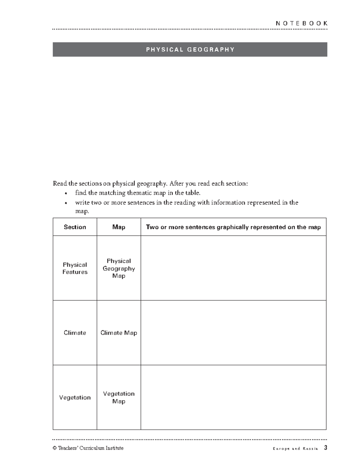 Europe and Russia Physical & Human Geography Mapping Lab - Studocu