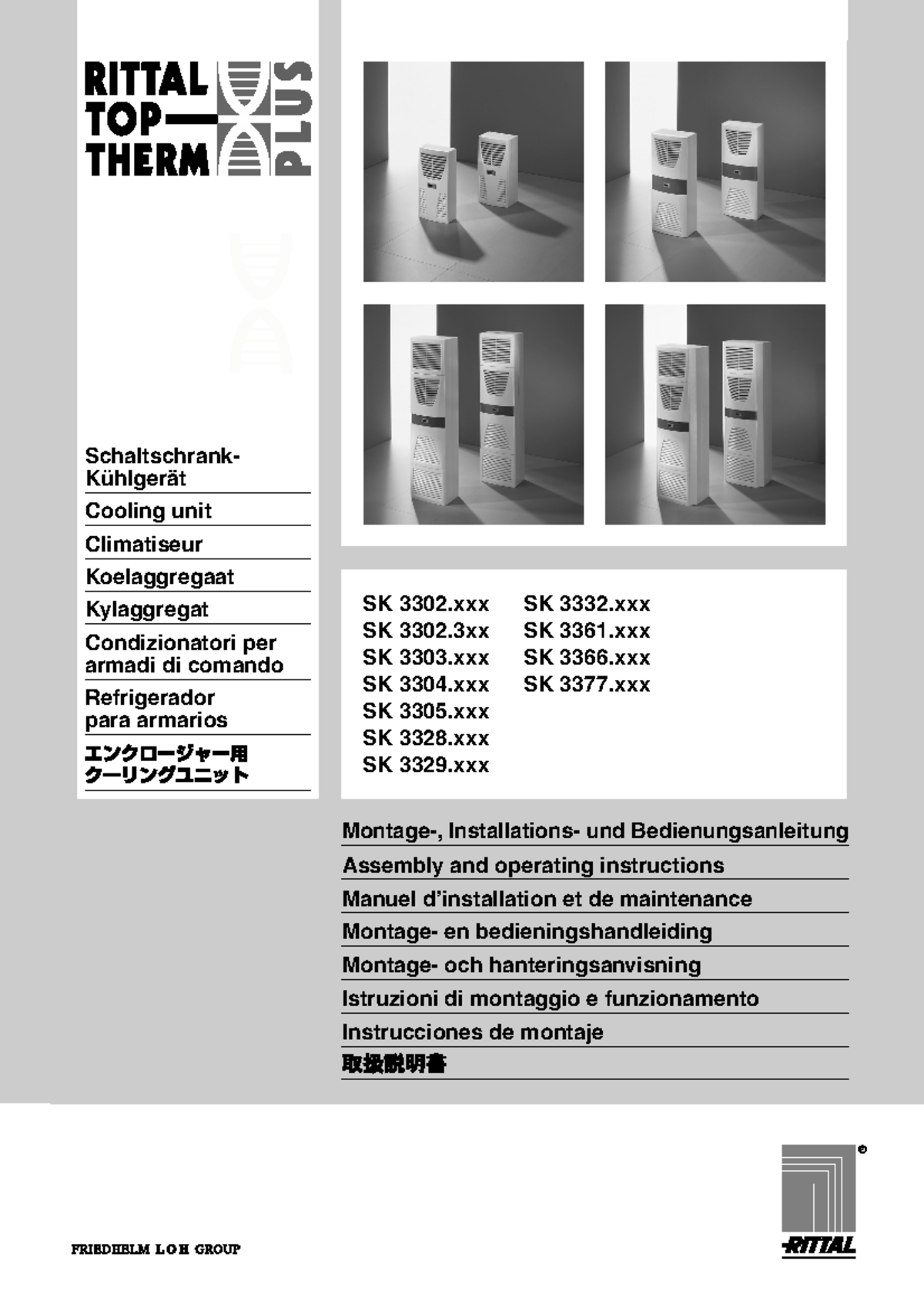 Rittal Air Conditioner Manual PDF - Montage-, Installations- und ...