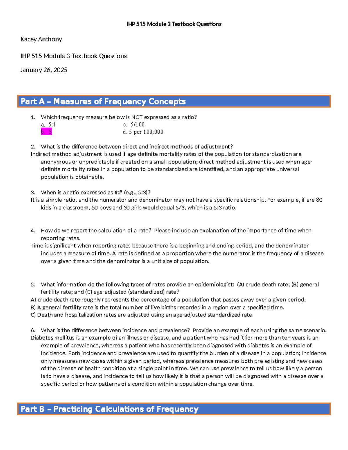 IHP515 Module 3 Questions new version final - IHP 515 Module 3 Textbook ...