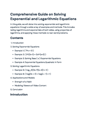Exponential Functions & Compound Interest Overview: Key Concepts ...
