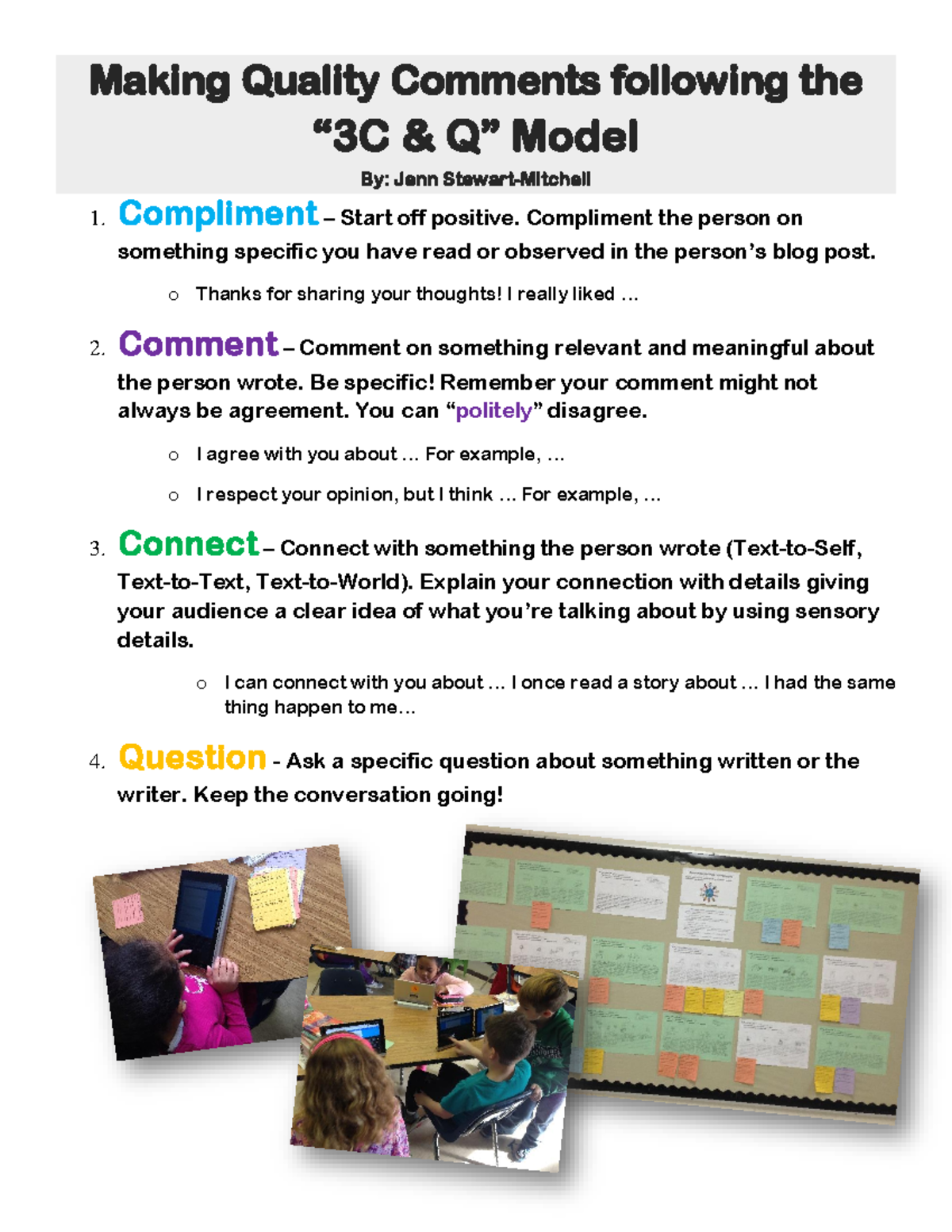 3CQ-FOR Course: Engaging with Classmates Using the 3C&Q Model - Studocu