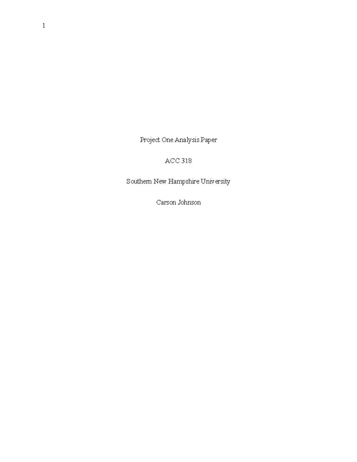 ACC 318 Project One: Long-Term Debt & Cash Flow Analysis - Studocu