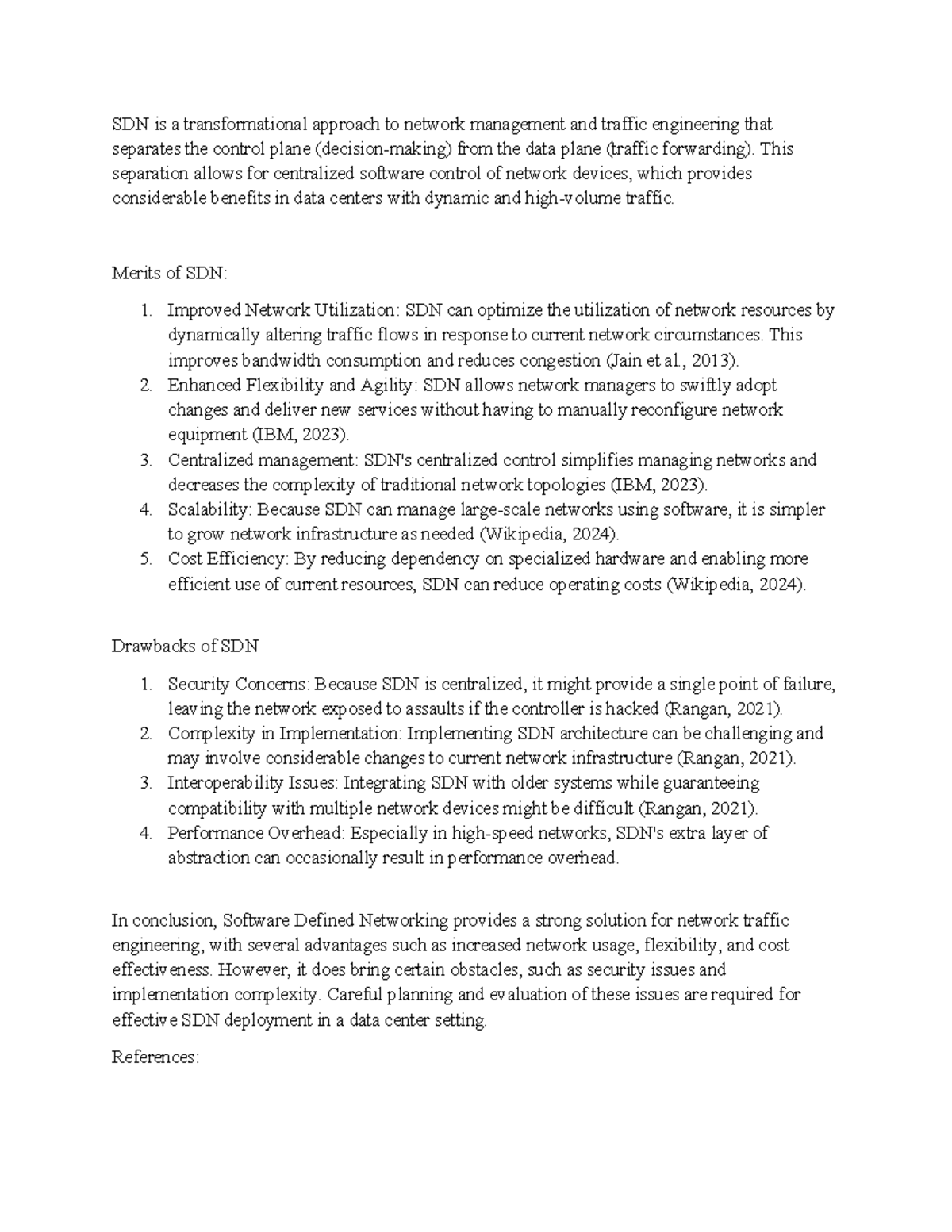 CS 4404-01 Learning Journal Unit 2 - SDN is a transformational approach to network management ...
