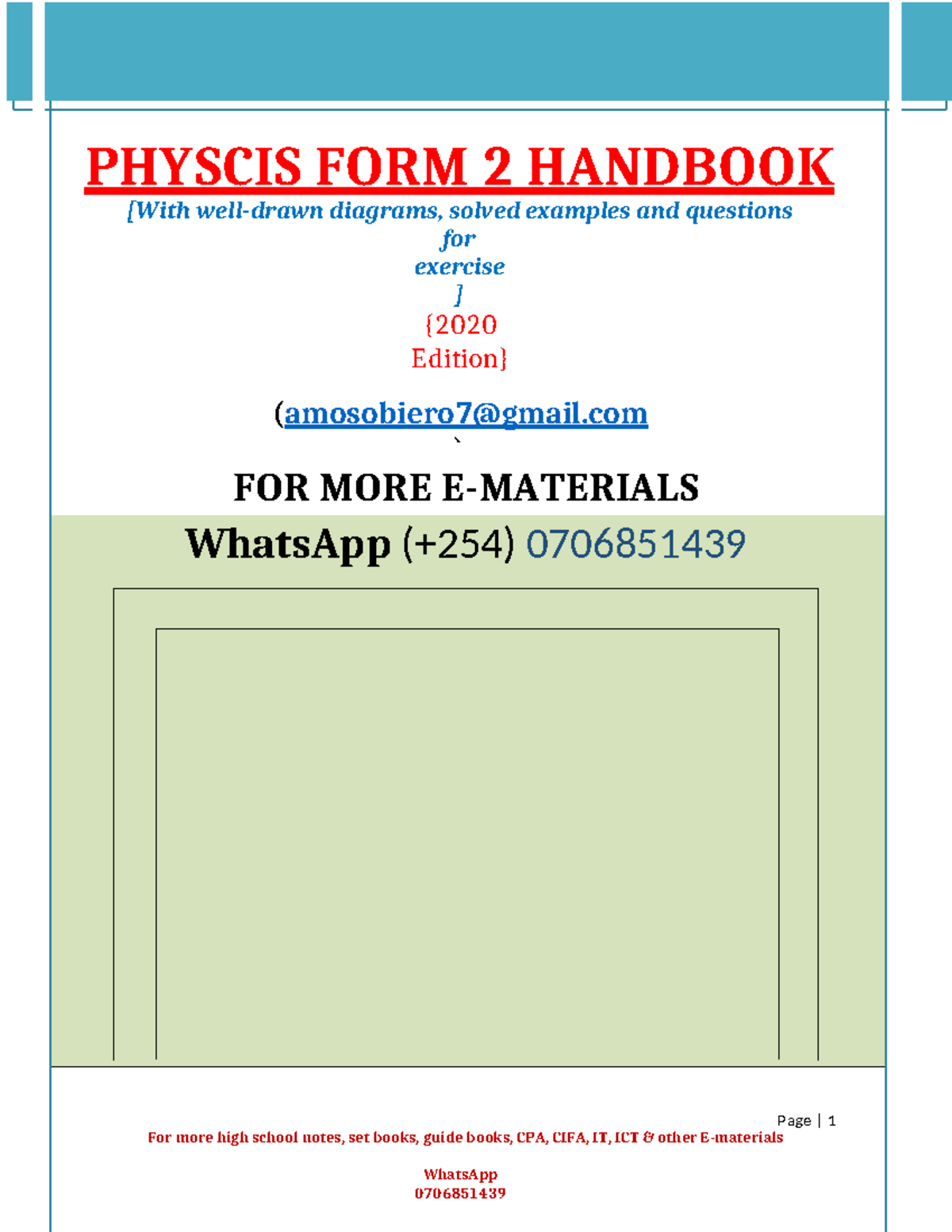 FORM 2 Physics Handbook: Comprehensive Guide to Magnetism and ...