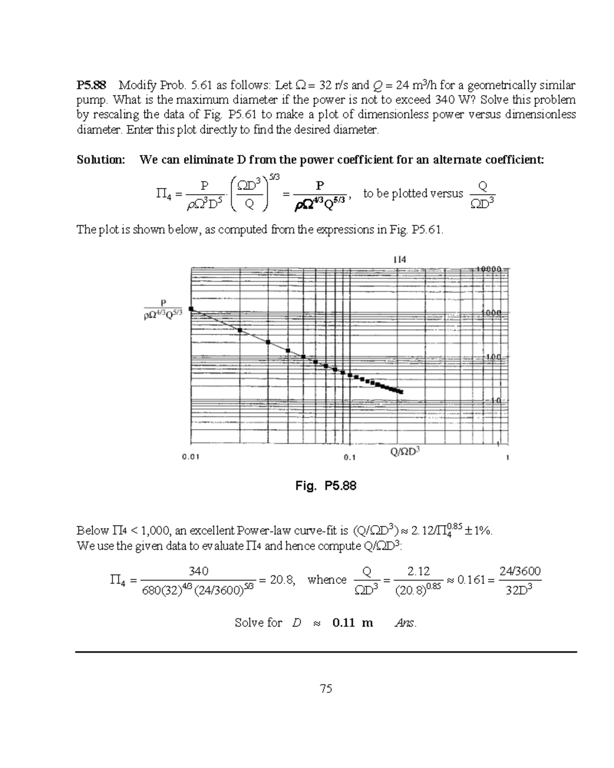 P5.88 Geometrically Similar Pump Analysis - Solutions Manual Part 272 ...