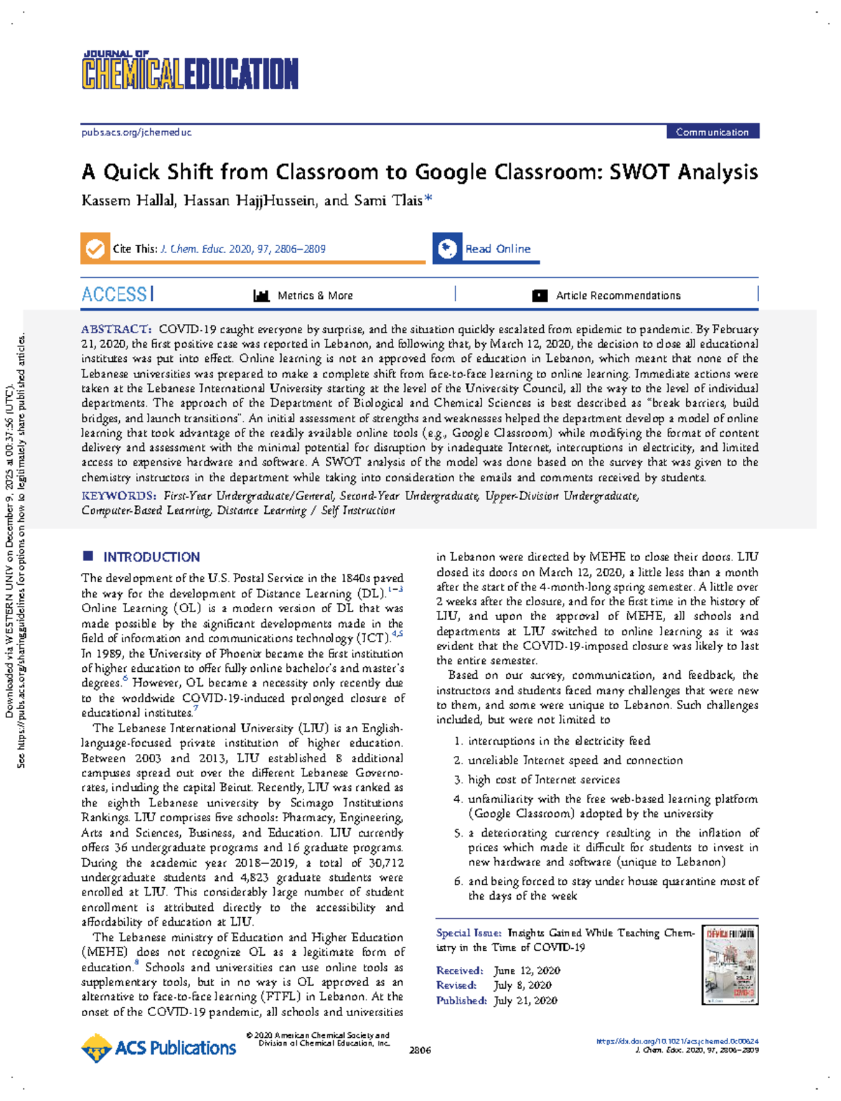 A Quick Shift from Classroom to Google Classroom: SWOT Analysis for ...