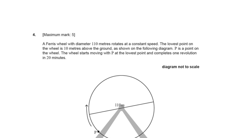 Trig Practice SL: Ferris Wheel, Planet Volume, and More - Studocu