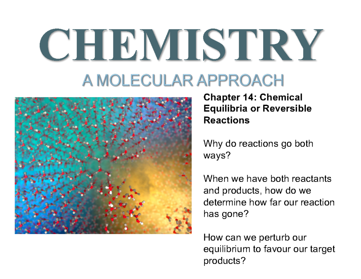 Chapter 14: Summary of Chemical Equilibria Concepts and Key Notes - Studocu