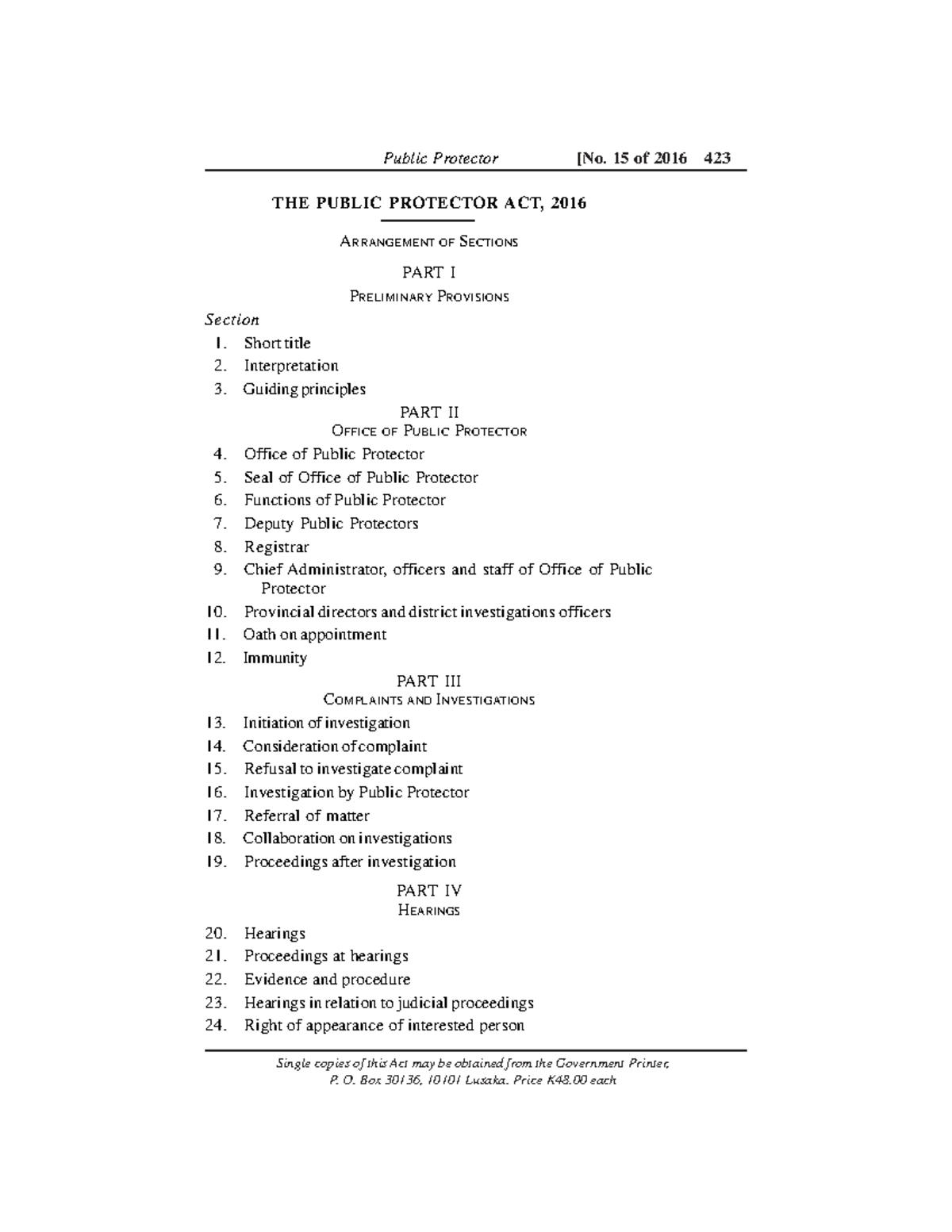 The Public Protector Act No. 15 of 2016: Comprehensive Overview - Studocu