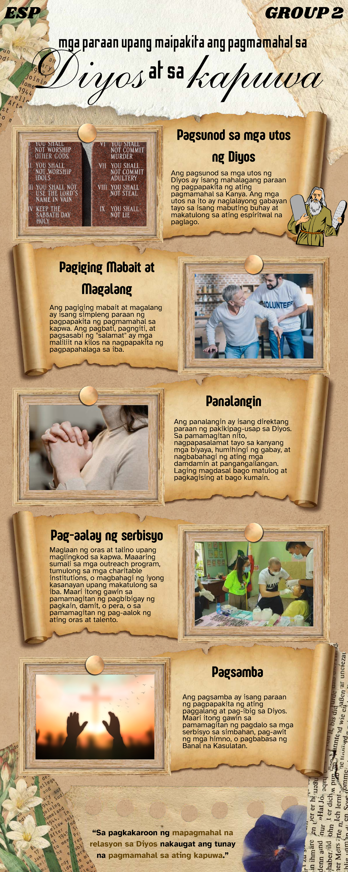 Infographics - Group 2 - Pagsunod sa mga utos ng Diyos Ang pagsunod sa ...