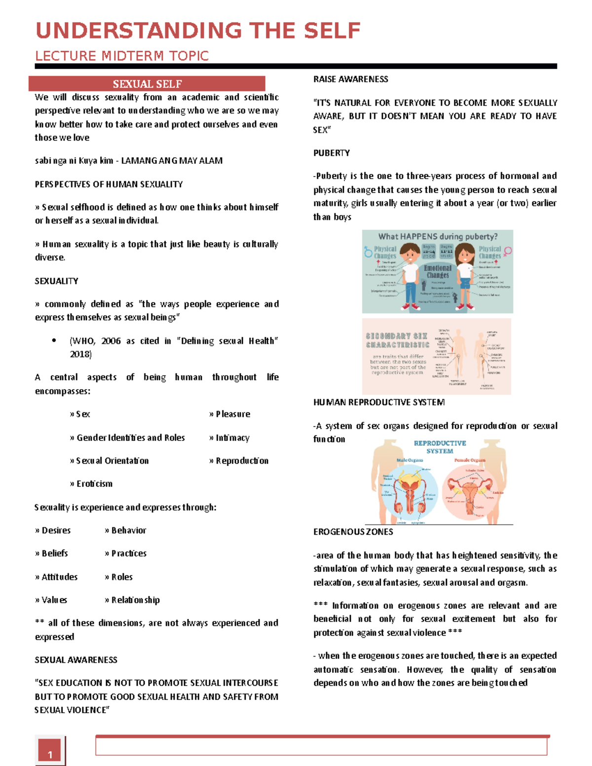 Undself-PRE- Final - REVIEWER - LECTURE MIDTERM TOPIC We will discuss ...