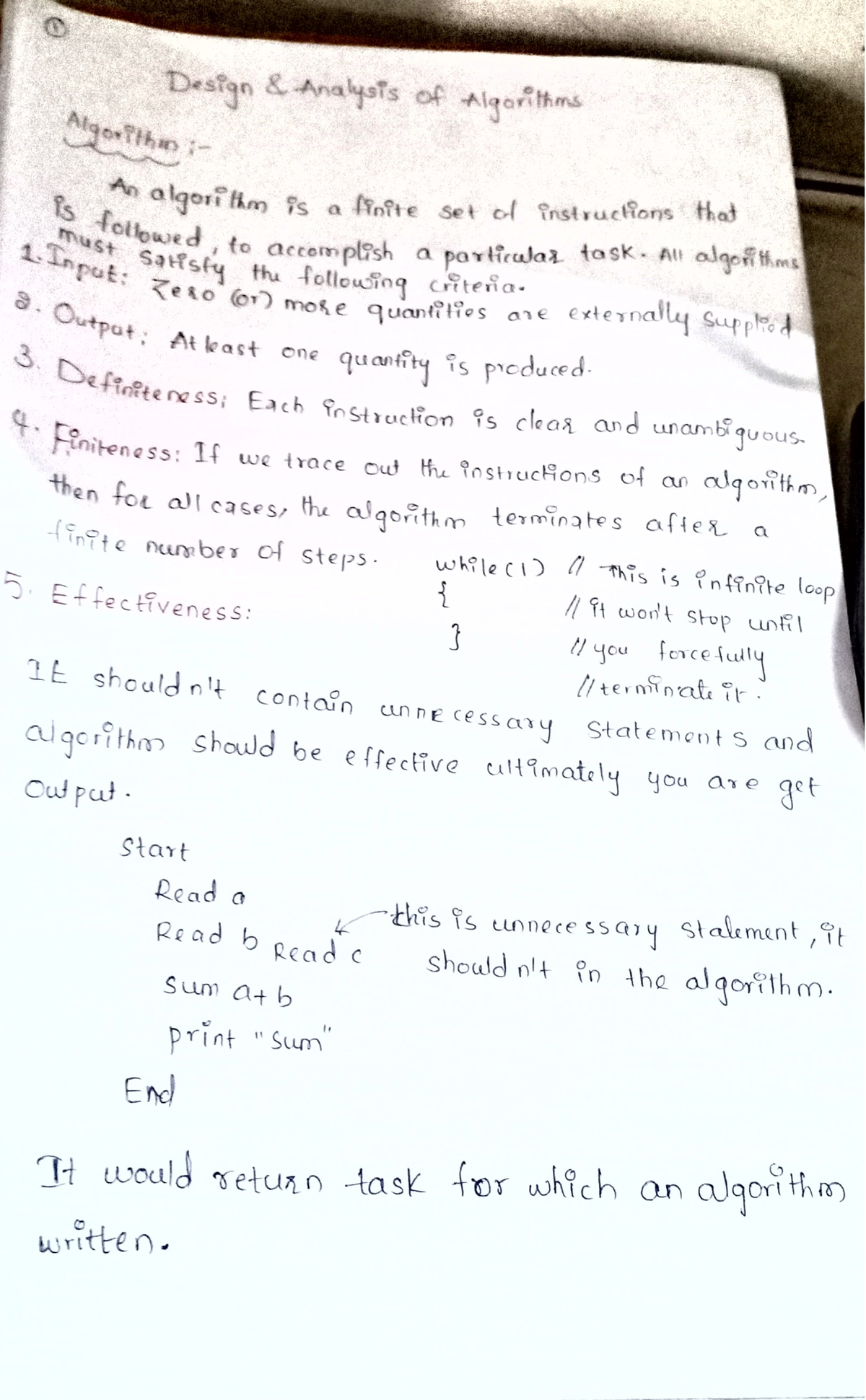 DAA Unit-1 Notes: Design Analysis of Algorithms - Studocu