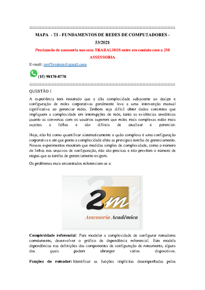 [Solved] 34 9 99839647 Mapa pronto Estrutura de TI A estrutura de TI da ...