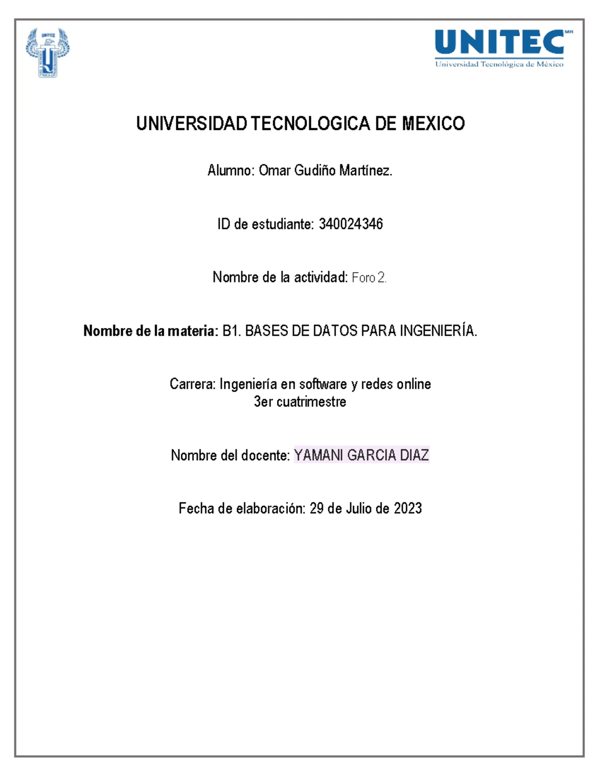 AEA1063 Taller de Base de Datos: Guía Completa y Temario Detallado - Studocu