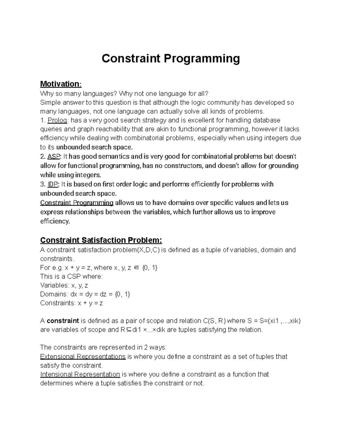 Constraint Programming: Concepts, CSP, and AC Algorithms in Detail ...